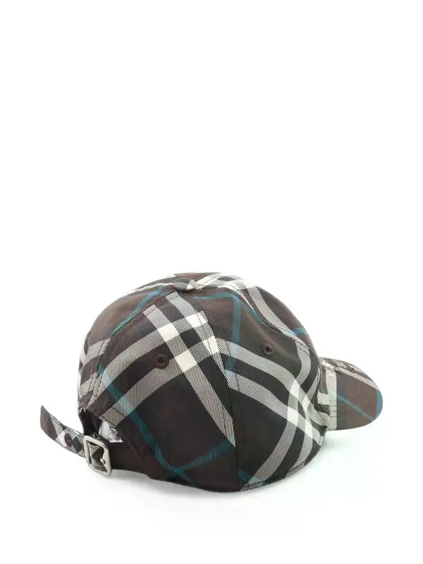 Burberry 2010s Checked Cap - Brown