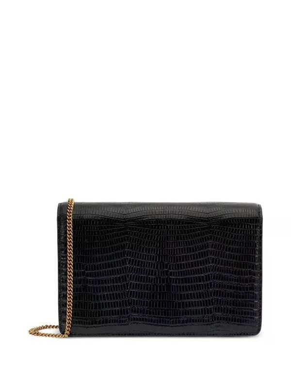 Roberto Cavalli Snake-motif Leather Clutch Bag