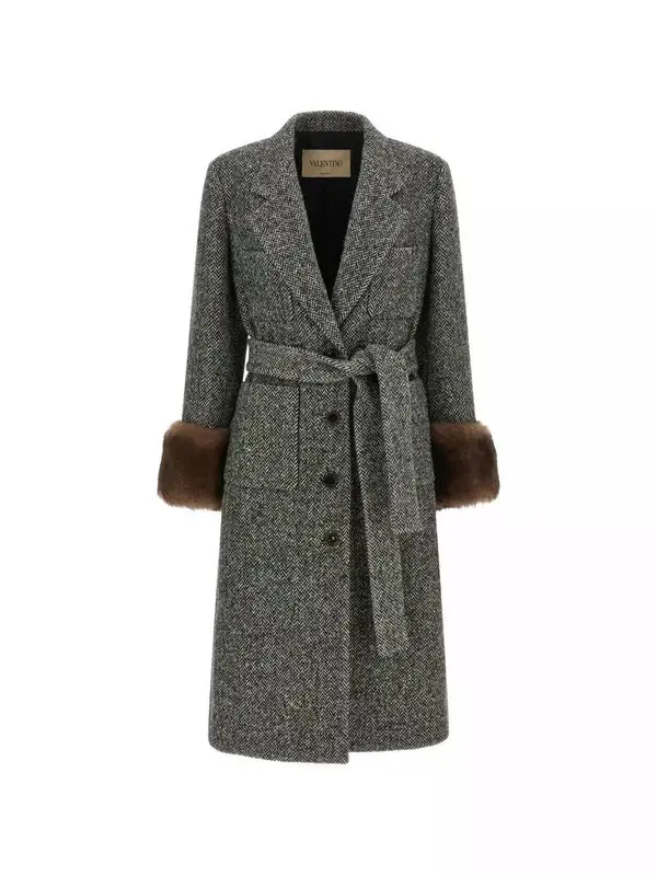 Valentino Garavani Mossi Chevron-motif Coat