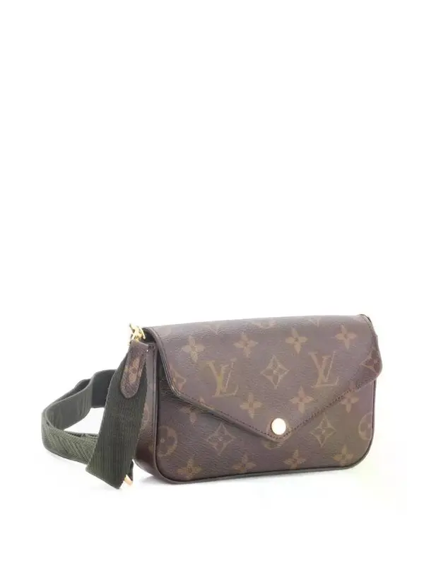 LOUIS VUITTON Felicie Strap & Go Handbag Monogram Canvas Crossbody Bag