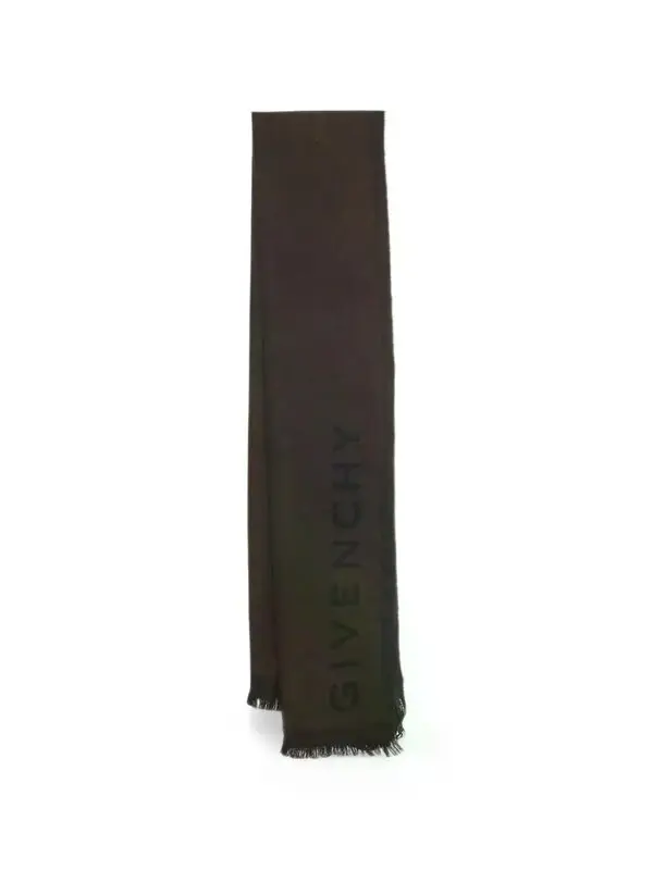 Givenchy Logo-jacquard Fringed Scarf