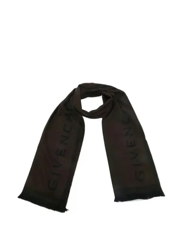 Givenchy Logo-jacquard Fringed Scarf