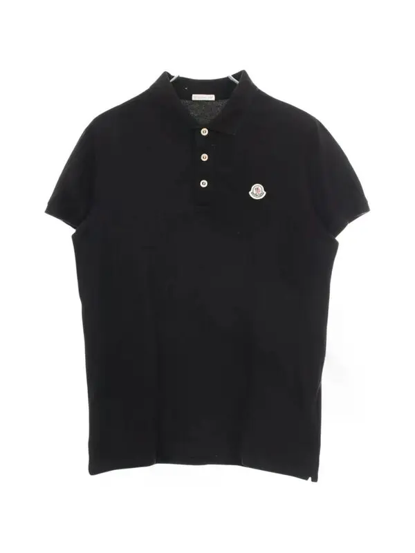 Moncler 2000s Logo-patch Polo Shirt - Black