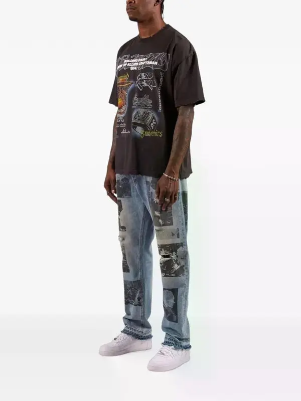 BLDG4 Mojave Graphic-print Distressed Jeans