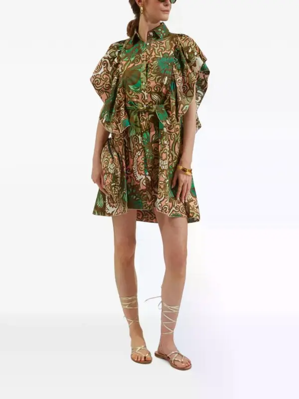 La DoubleJ Scooter Ruffled Cotton Mini Dress