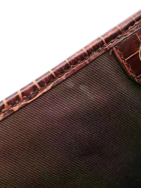 Celine 2010s Macadam Croc-embossed Tote Bag