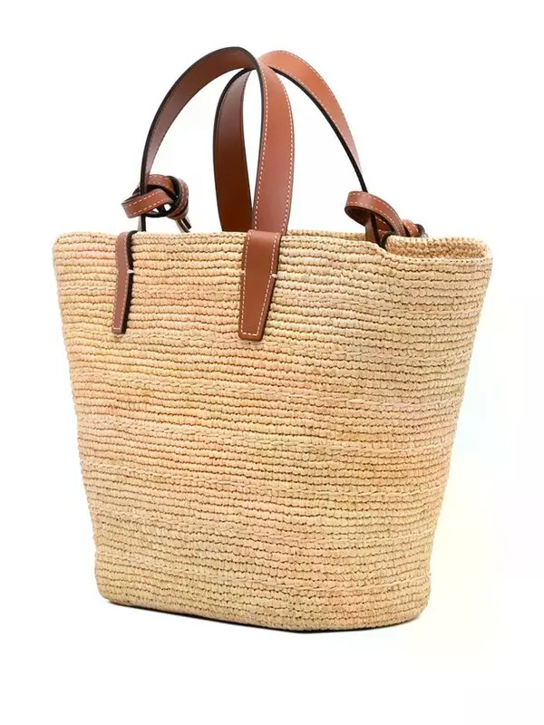 Celine 2025 Teen Supple Raffia Cuir Triomphe Classic Panier Tote Satchel