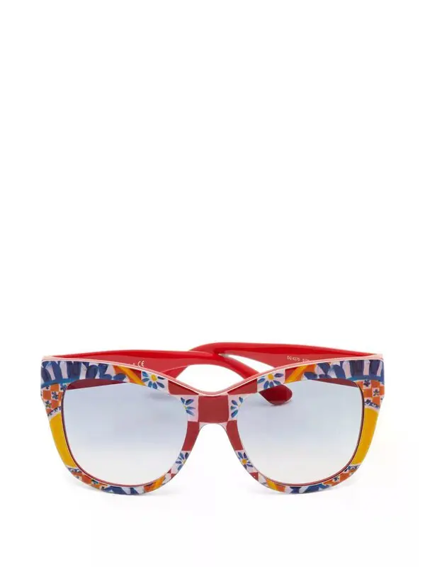 Dolce & Gabbana Sicily Mambo Cat-eye Sunglasses - Red