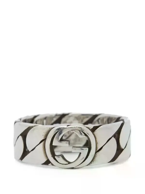 Gucci Interlocking G Chain-link Ring - Silver