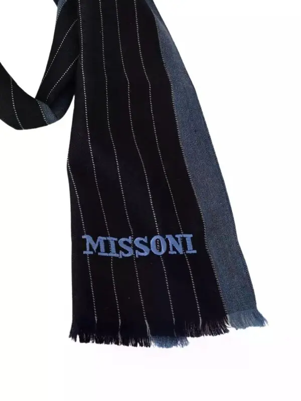 Missoni Pinstripe-pattern Scarf - Black