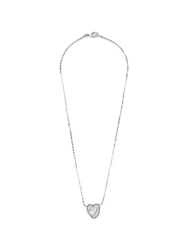 Gucci Heart Pendant Necklace - Silver