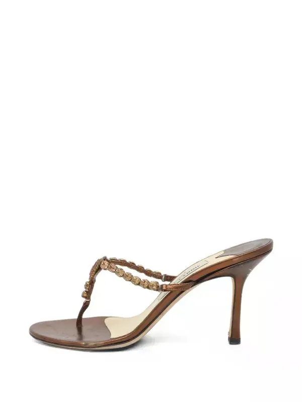 JIMMY CHOO Crystal-embellished Thong Sandals