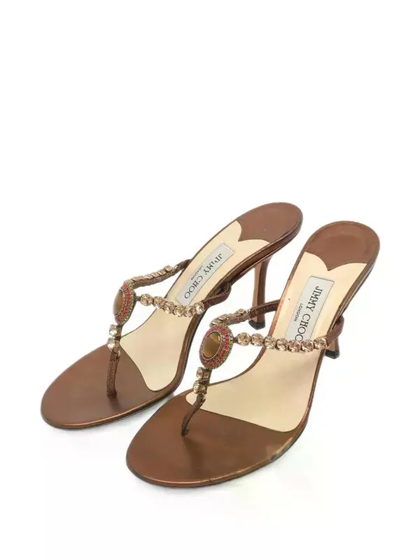 JIMMY CHOO Crystal-embellished Thong Sandals