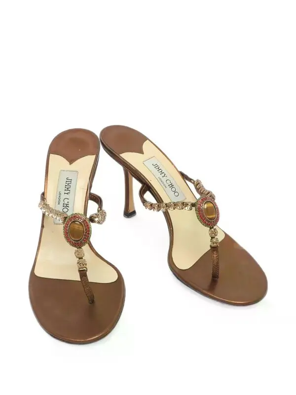 JIMMY CHOO Crystal-embellished Thong Sandals