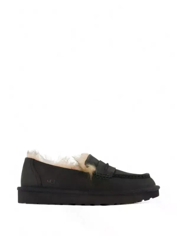 UGG Ellis Shearling-trim Leather Loafers