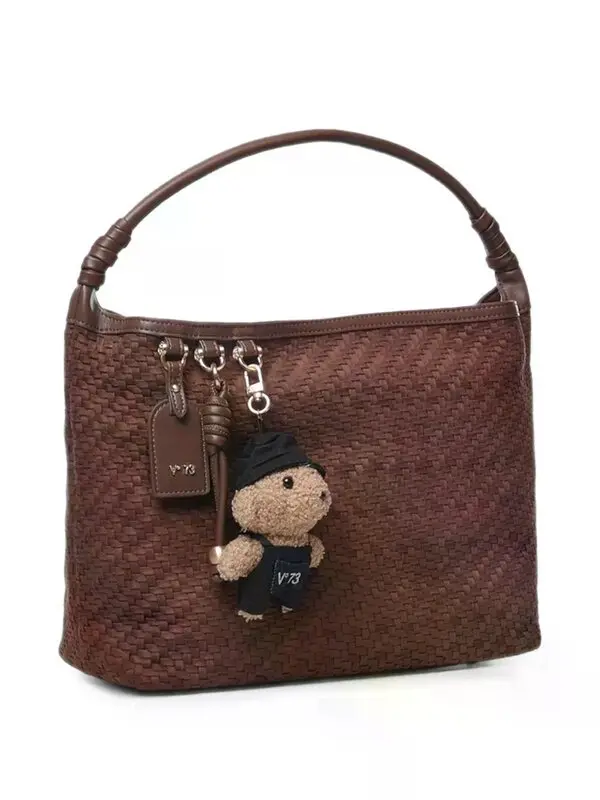 V°73 Woven-effect Charm-detail Shoulder Bag