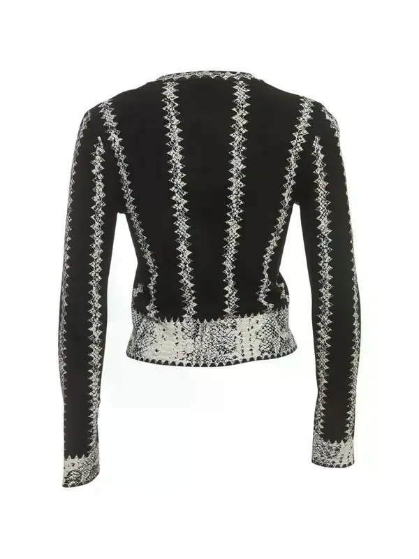 Alexander McQueen Snakeskin-print Cropped Cardigan