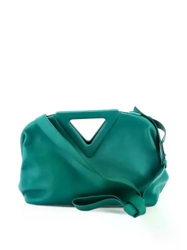 Bottega Veneta Point Leather Medium Shoulder Bag - Blue