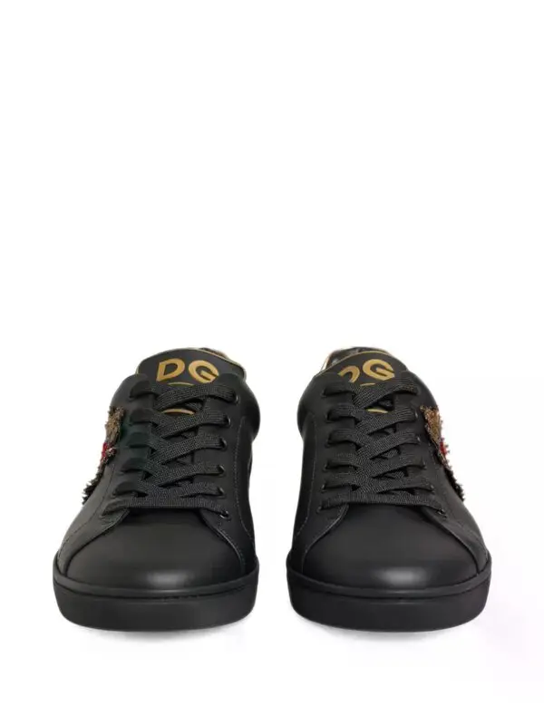 Dolce & Gabbana Heart-embellished Leather Sneakers
