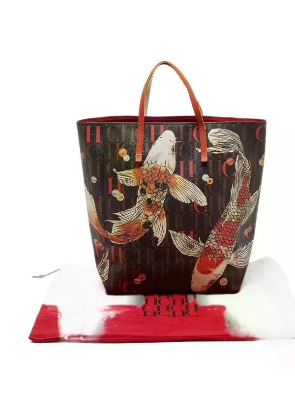 Carolina Herrera Koi Fish-print Tote Bag