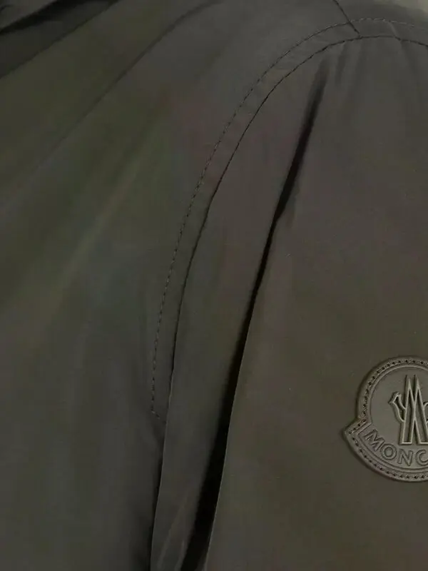 Moncler Evrine Hooded Logo-patch Coat