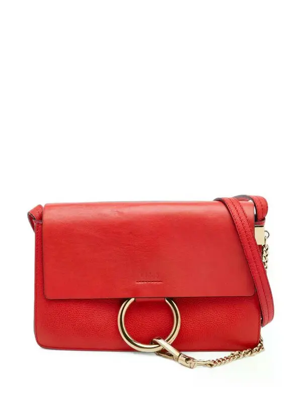 Chloé Faye Ring-detail Shoulder Bag - Red