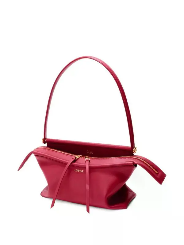 Loewe Small Whisker Logo-print Calfskin Tote Bag - Red