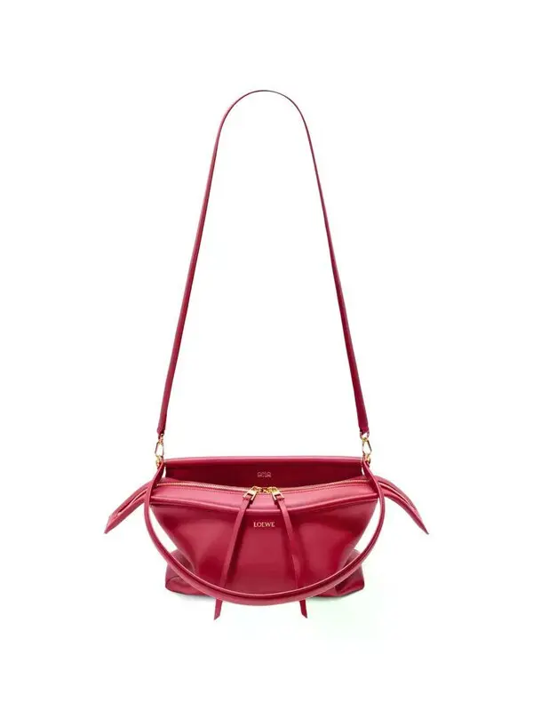 Loewe Small Whisker Logo-print Calfskin Tote Bag - Red