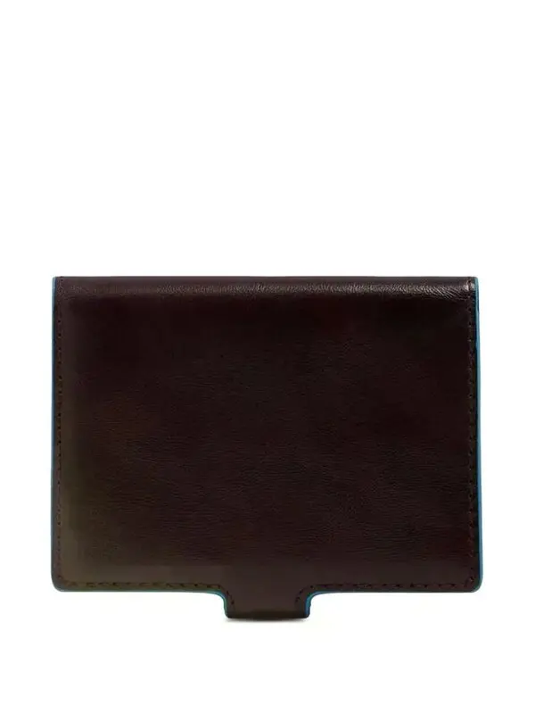 PIQUADRO Blue Square Logo-plaque Cardholder - Brown