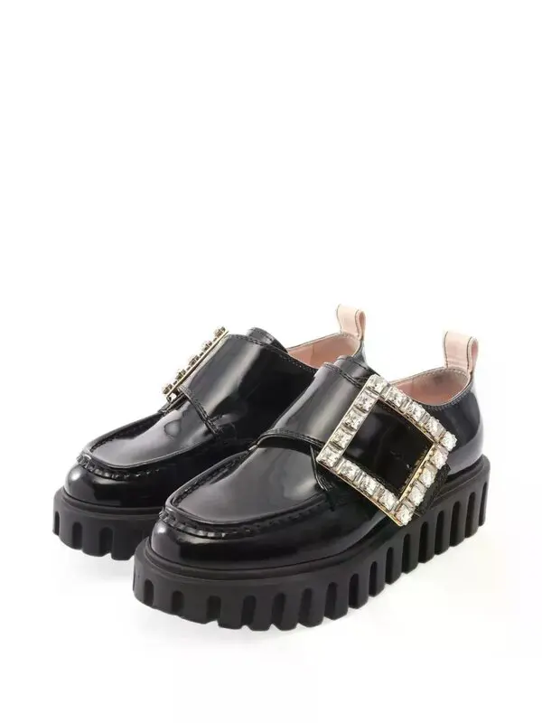 ROGER VIVIER 2000s Viv' Go-thick Strass Loafers - Black