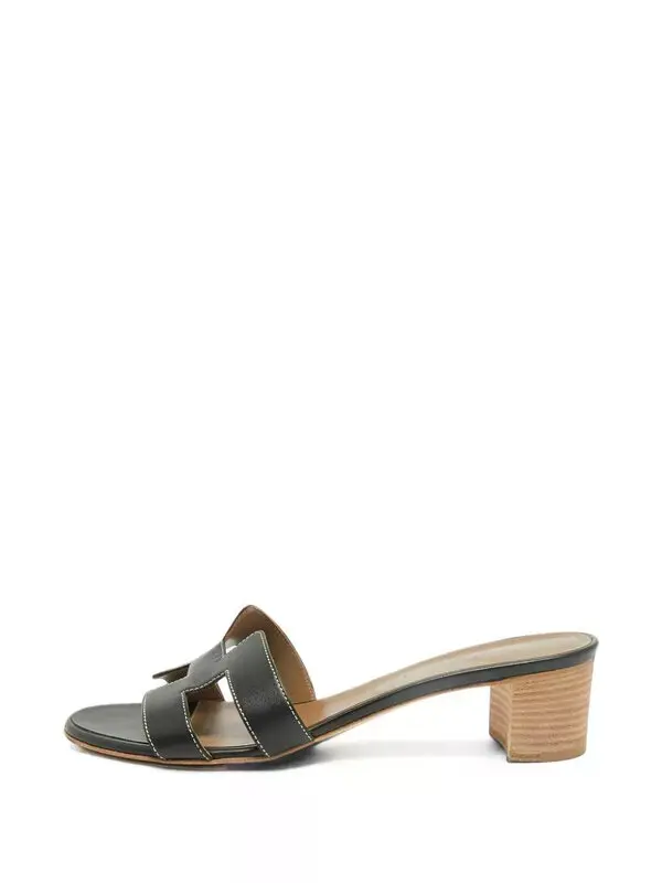 Hermès Oasis Block-heel Sandals - Black