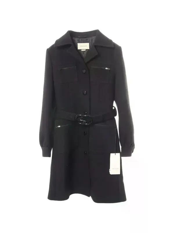 Gucci 2010s Interlocking G Belted Coat