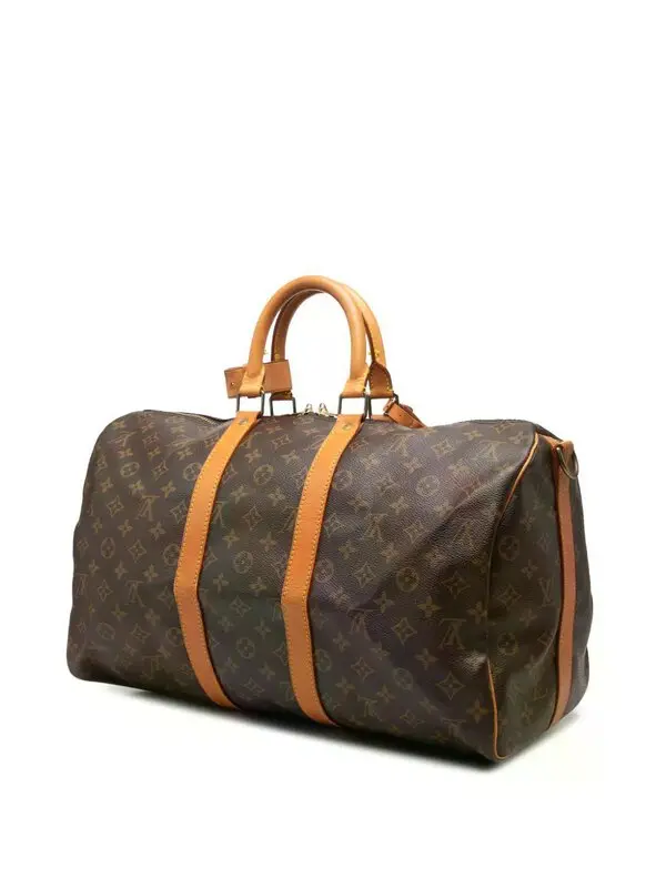 LOUIS VUITTON 1990 Monogram Keepall Bandouliere 45 Travel Bag