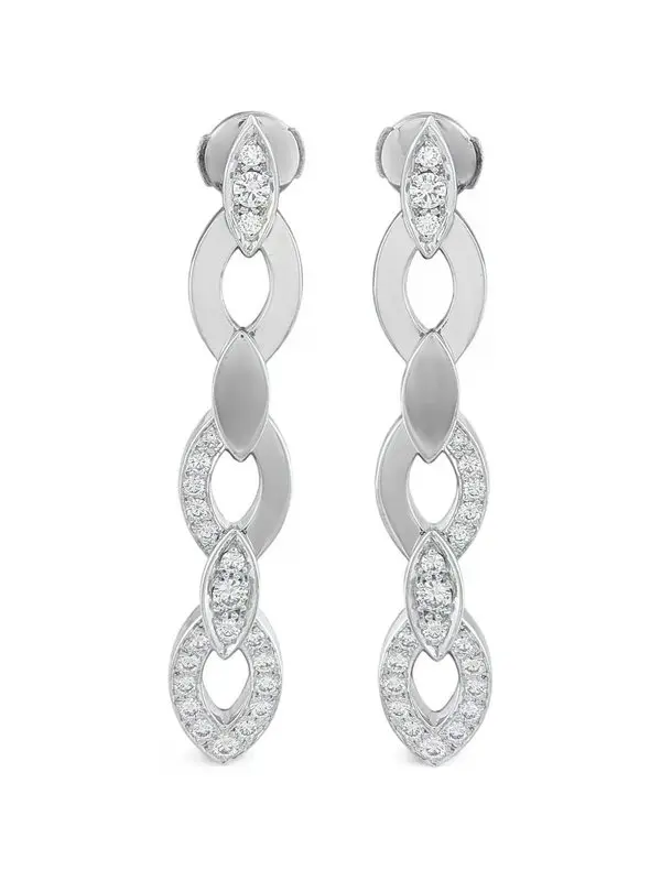 Cartier Diadea Diamond Drop Earrings - Silver