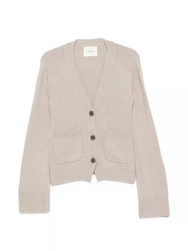 LISA YANG Danni V-neck Patch-pocket Cardigan - Neutrals