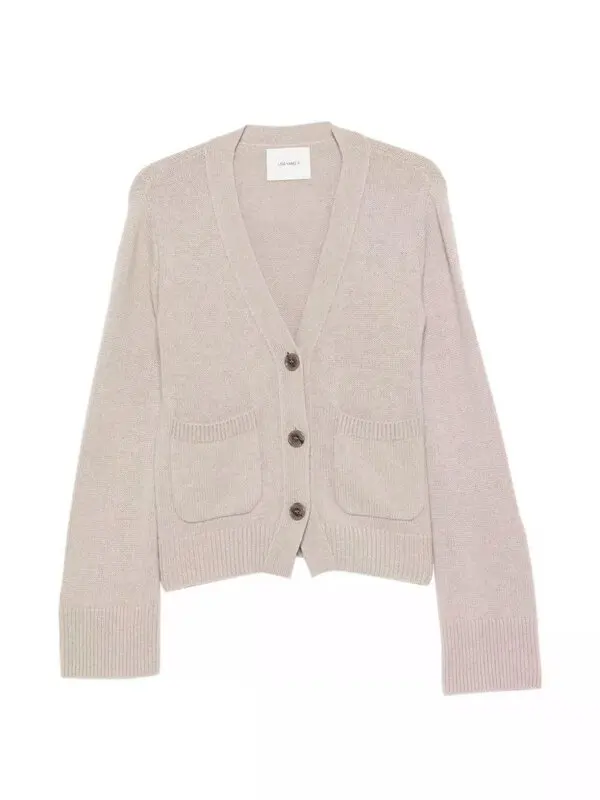 LISA YANG Danni V-neck Patch-pocket Cardigan - Neutrals