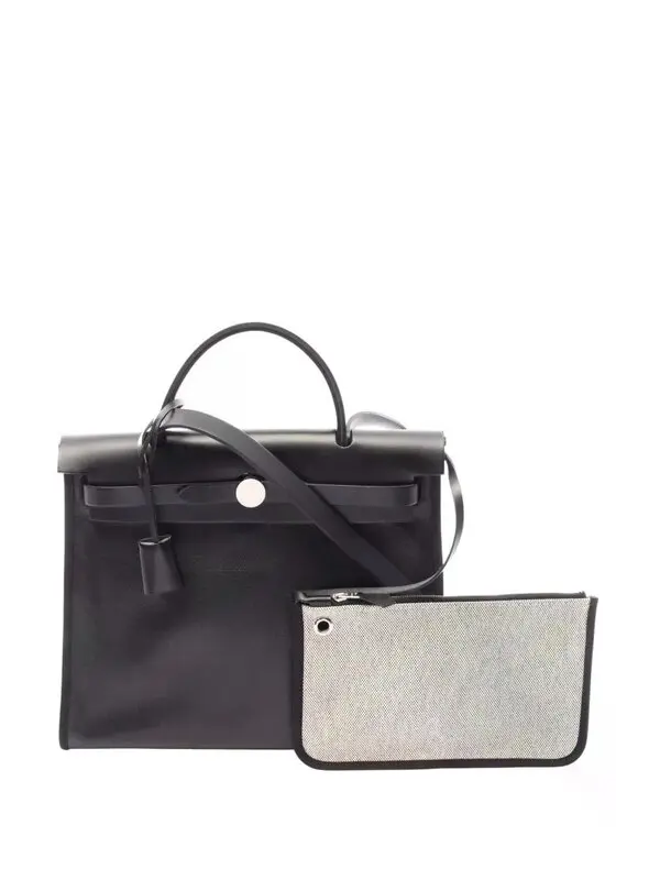 Hermès 2025 Toile Herbag Zip 31 Satchel - Black