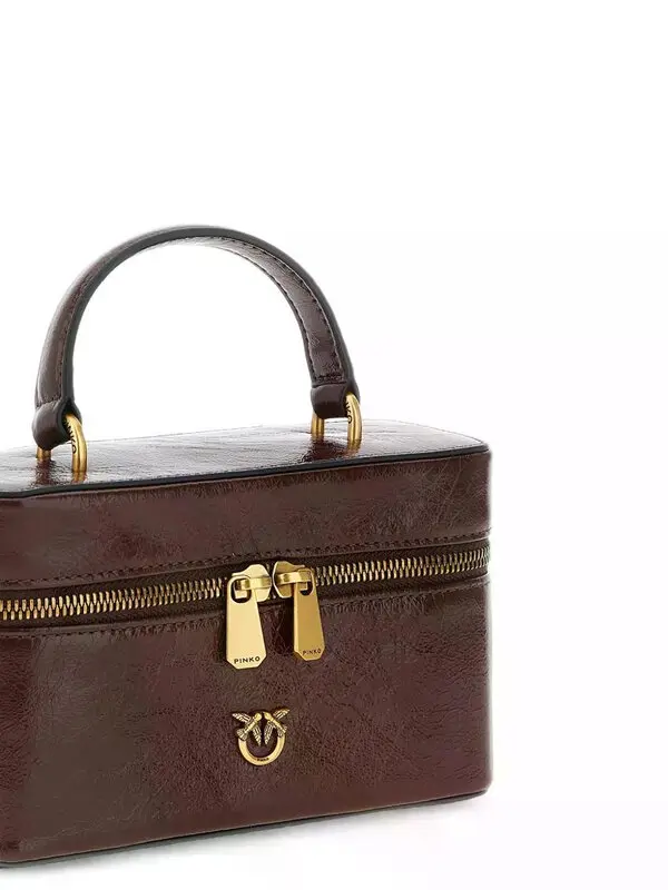 Pinko Small Crossbody Bag In Glossy Leather