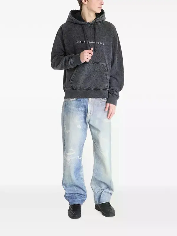 Alpha Industries Acid-wash Logo Hoodie