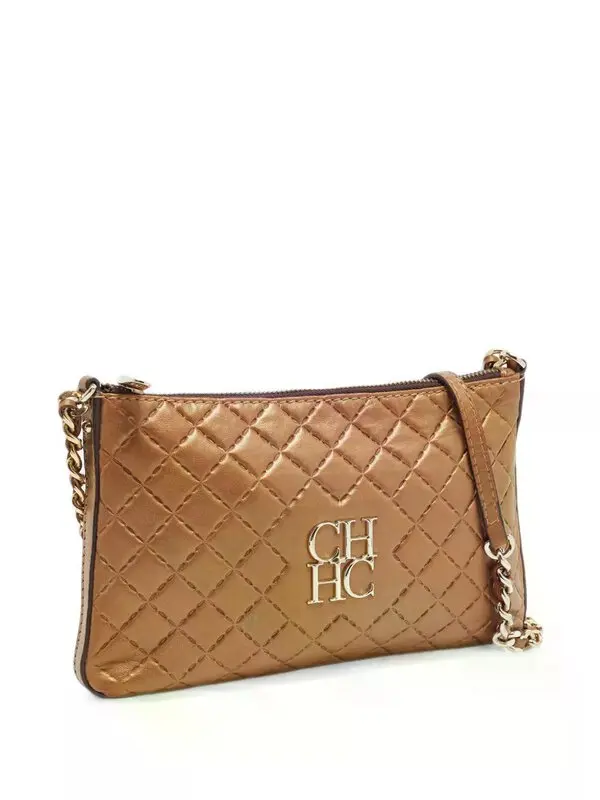 Carolina Herrera Quilted Embossed Shoulder Bag