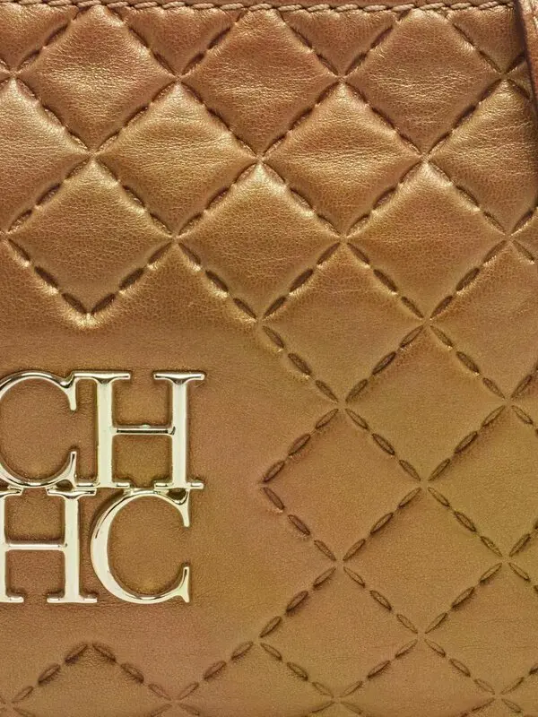 Carolina Herrera Quilted Embossed Shoulder Bag