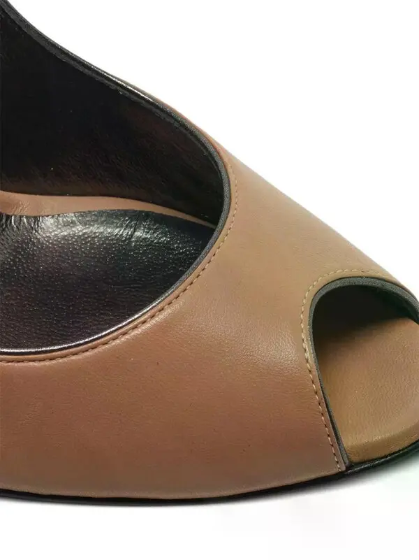 Casadei Blade Peep-toe Heeled Pumps