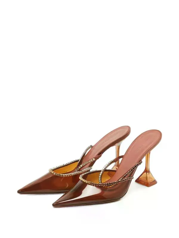 Amina Muaddi Gilda Crystal-embellished Mules
