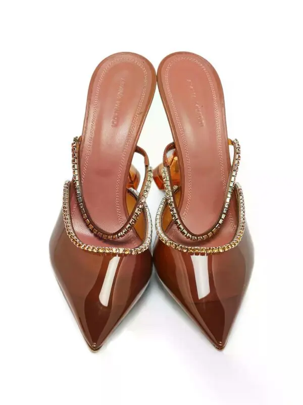 Amina Muaddi Gilda Crystal-embellished Mules