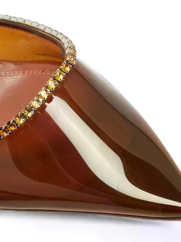 Amina Muaddi Gilda Crystal-embellished Mules