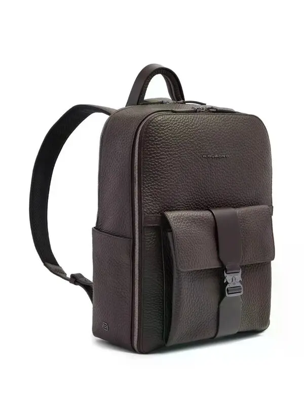 PIQUADRO Flap-pocket Backpack - Brown