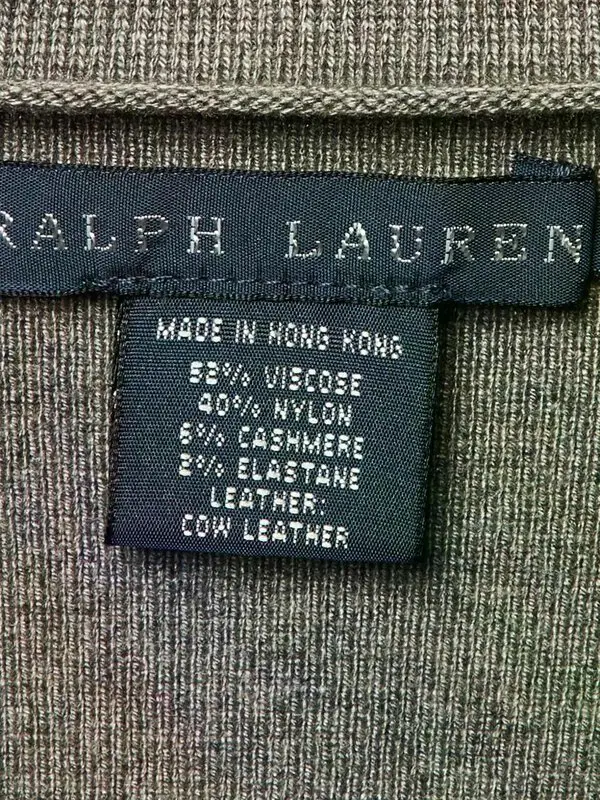 Ralph Lauren Knit Leather-trim Wrap Skirt