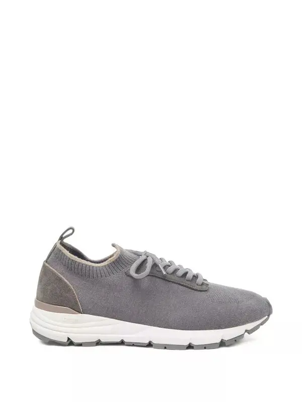 Peserico Suede-trim Knitted Sneakers