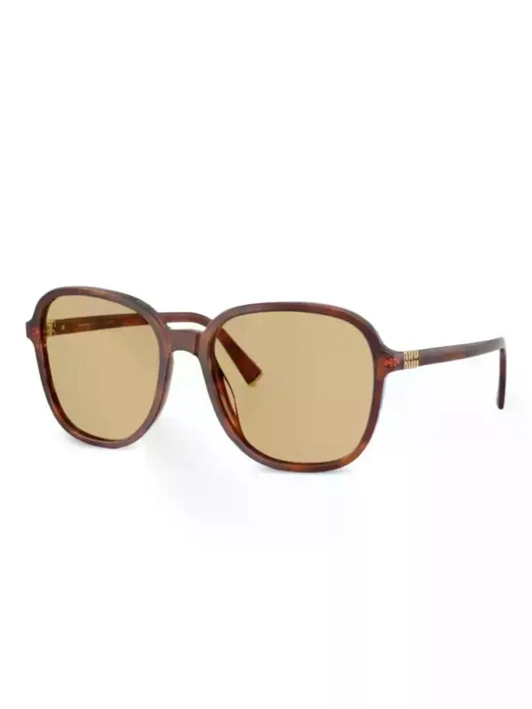 Miu Miu Round-frame Tinted Sunglasses - Brown