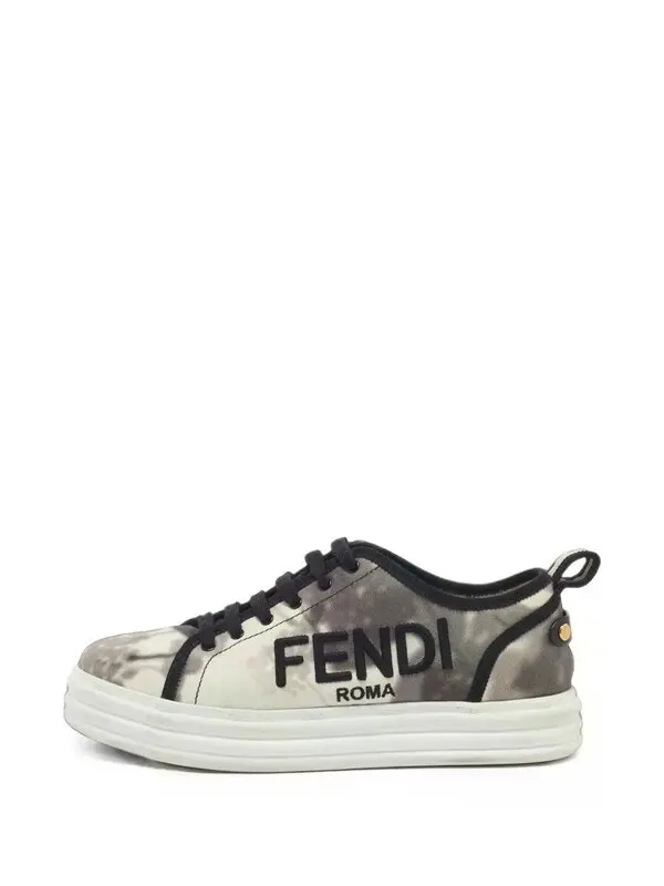 Fendi Rise Lace-up Sneakers - Neutrals